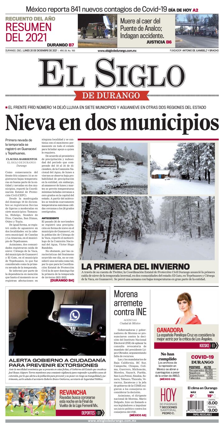 Hemeroteca de El Siglo de Durango, edición impresa