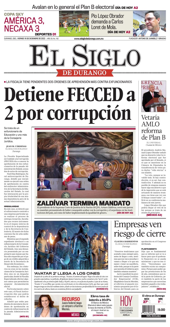 Hemeroteca de El Siglo de Durango, edición impresa