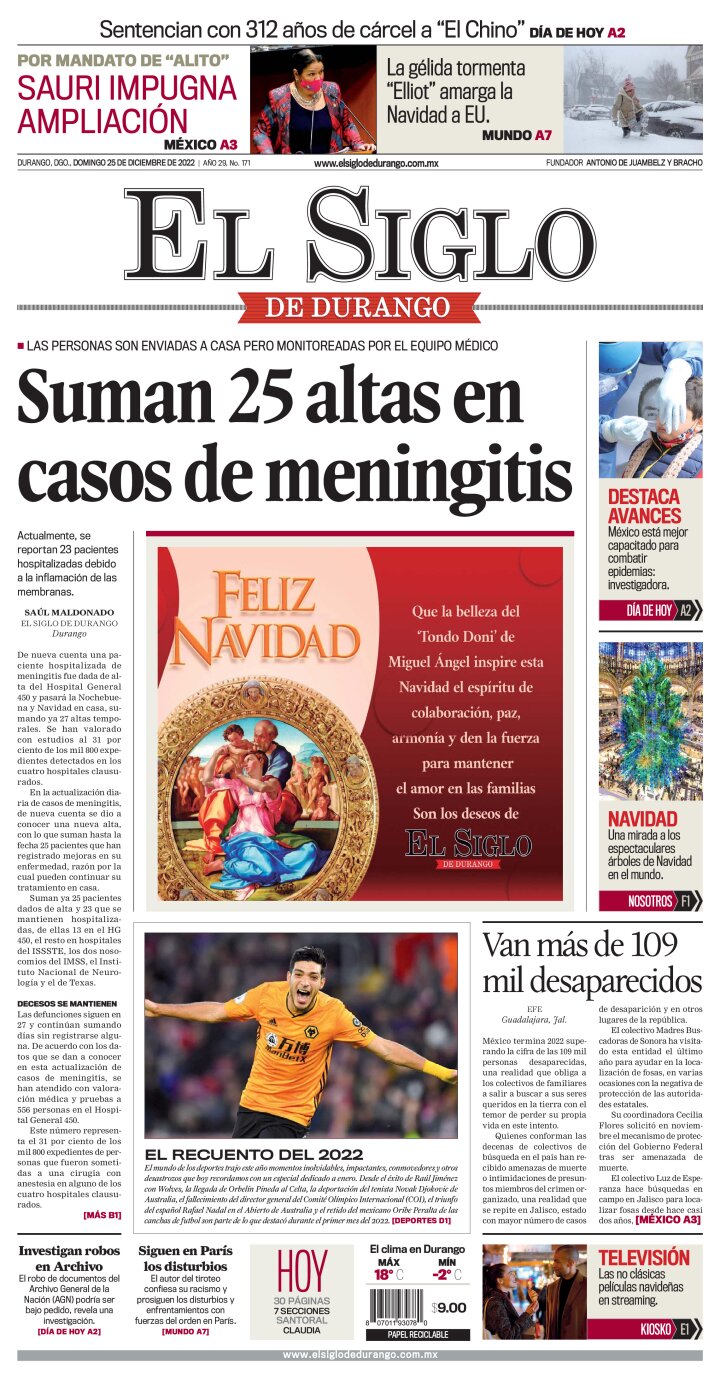 Hemeroteca de El Siglo de Durango, edición impresa