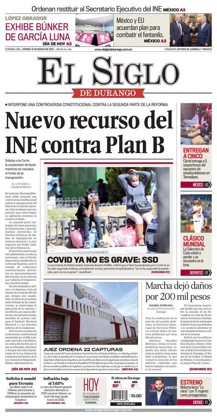 Hemeroteca de El Siglo de Durango, edición impresa