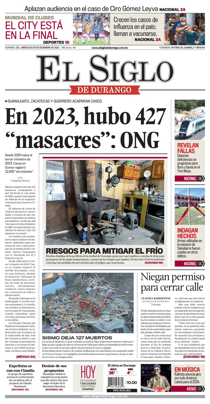 Hemeroteca de El Siglo de Durango, edición impresa