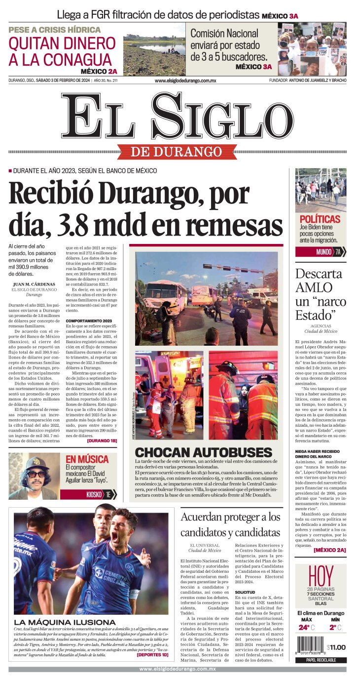 Hemeroteca de El Siglo de Durango, edición impresa