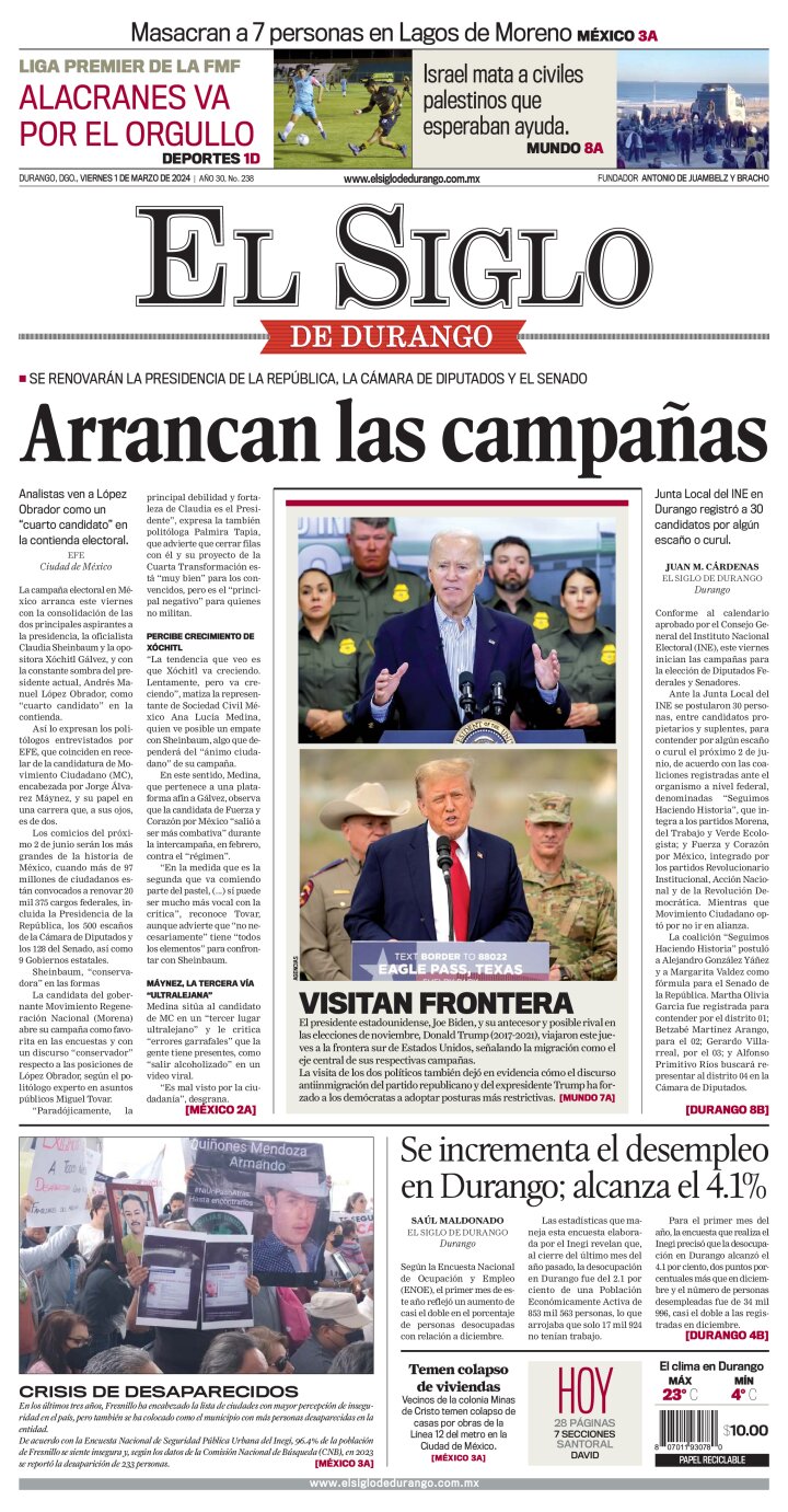 Hemeroteca de El Siglo de Durango, edición impresa