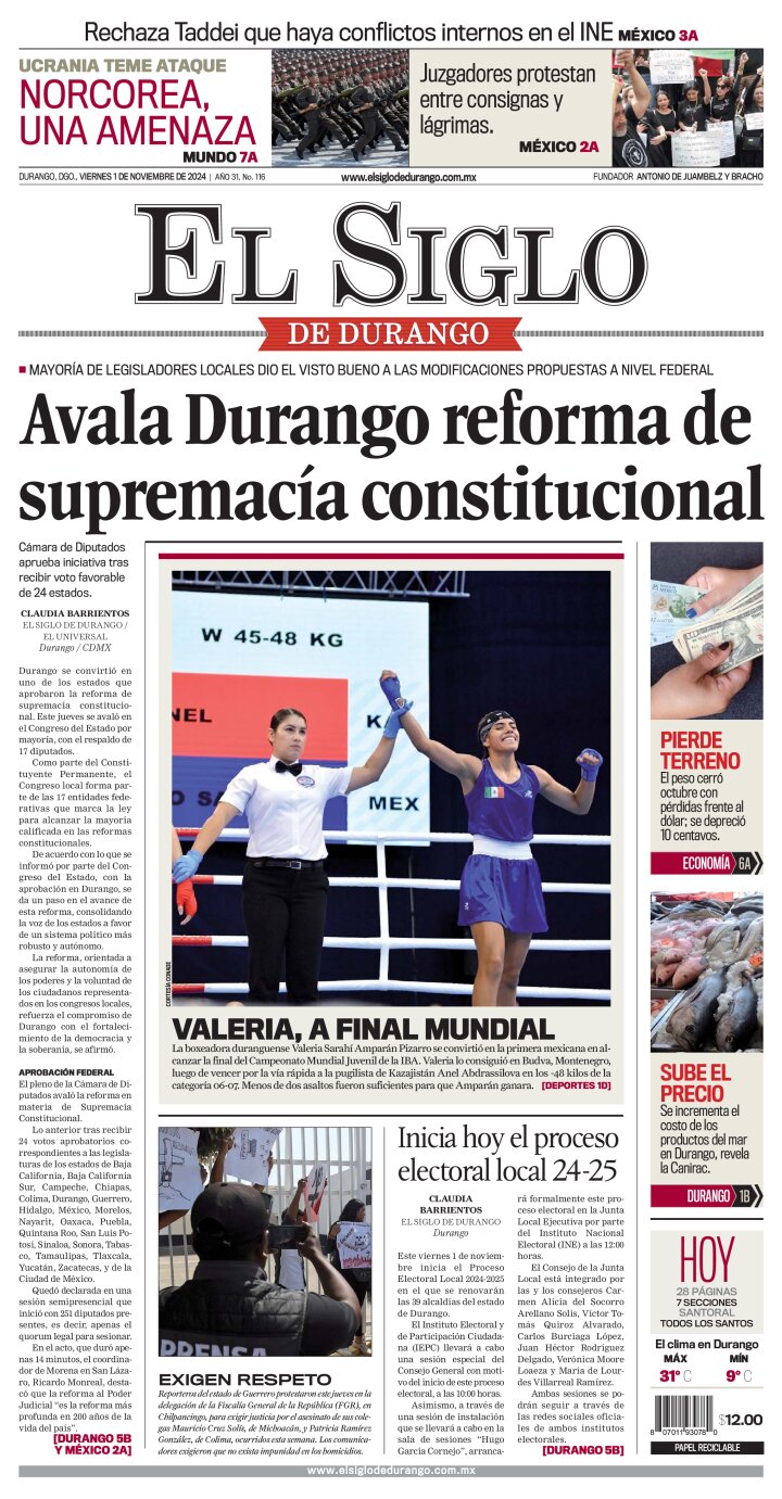 Hemeroteca de El Siglo de Durango, edición impresa