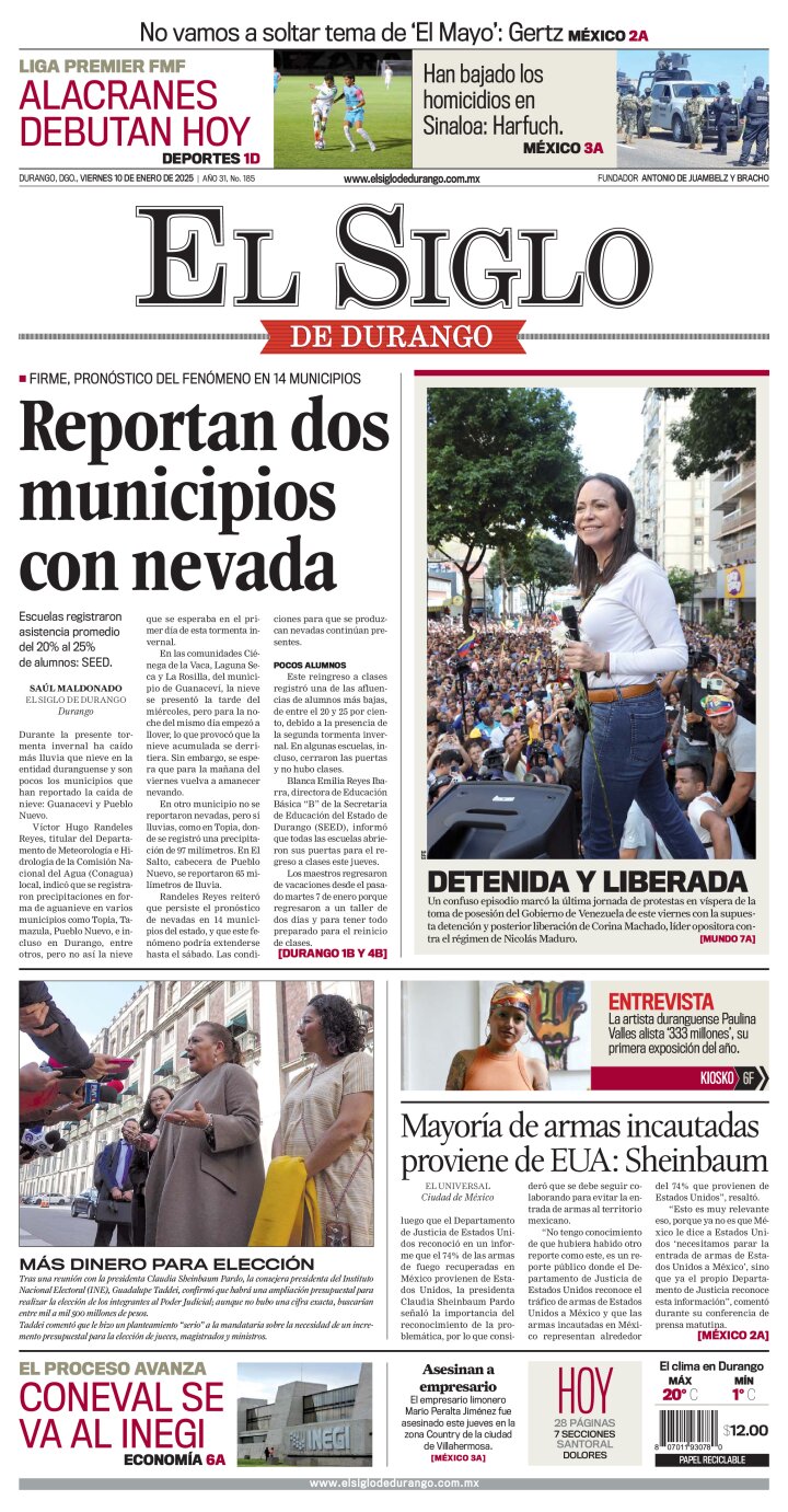 Hemeroteca de El Siglo de Durango, edición impresa