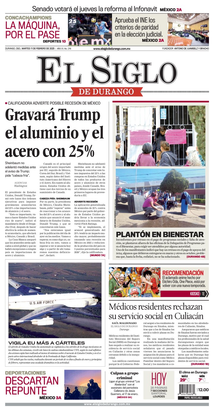 Hemeroteca de El Siglo de Durango, edición impresa