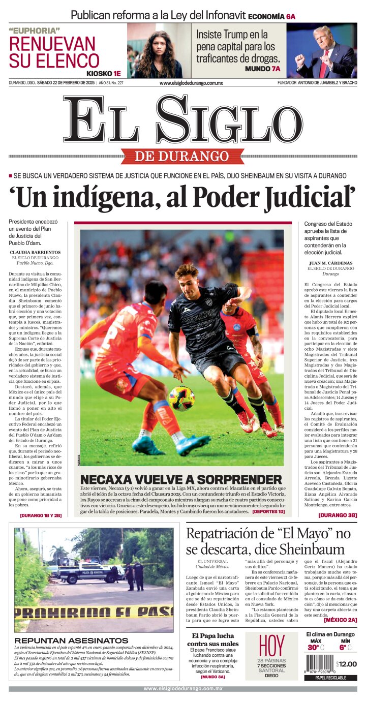 Hemeroteca de El Siglo de Durango, edición impresa