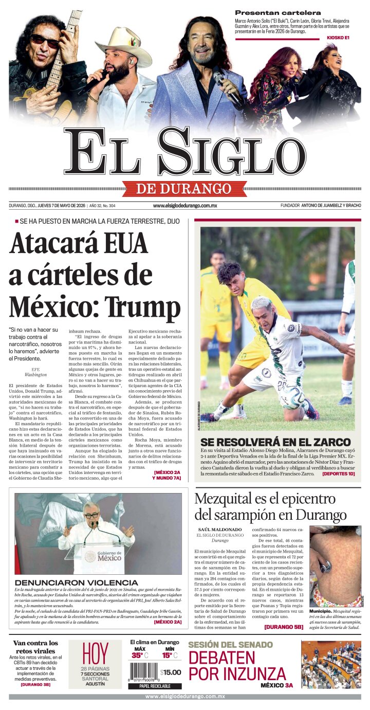 Hemeroteca de El Siglo de Durango, edición impresa