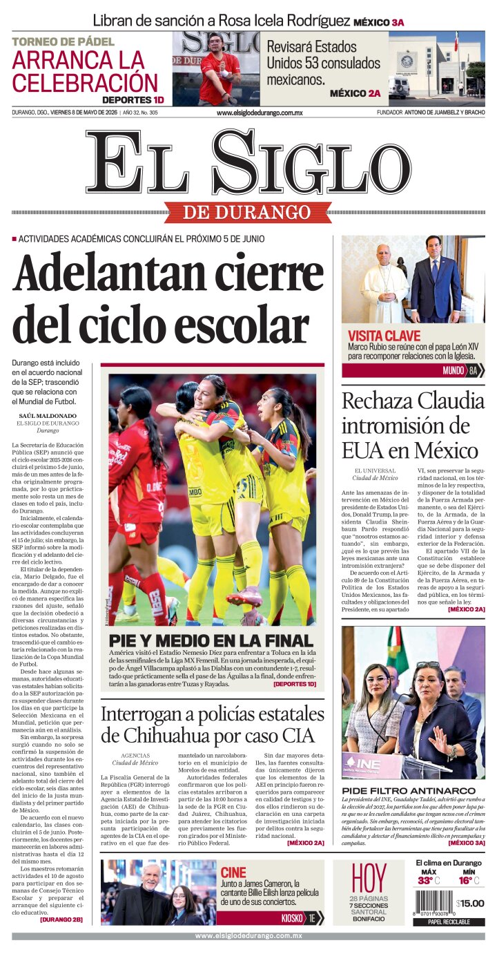 Hemeroteca de El Siglo de Durango, edición impresa